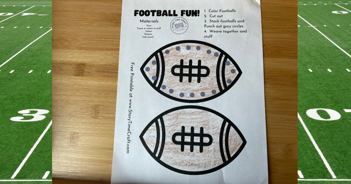 Foot Ball Game Day Fun - Story Time Craft